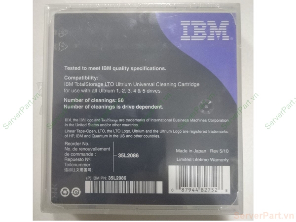 35L2086 Băng từ Cartridge IBM Ultrium Universal Cleaning Cartridges ...