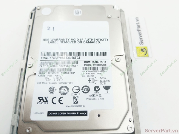 00Y5797 49Y7433 9SW066-039 ST9300653SS Ổ cứng SSD SIBM Lenovo 300Gb 15 ...