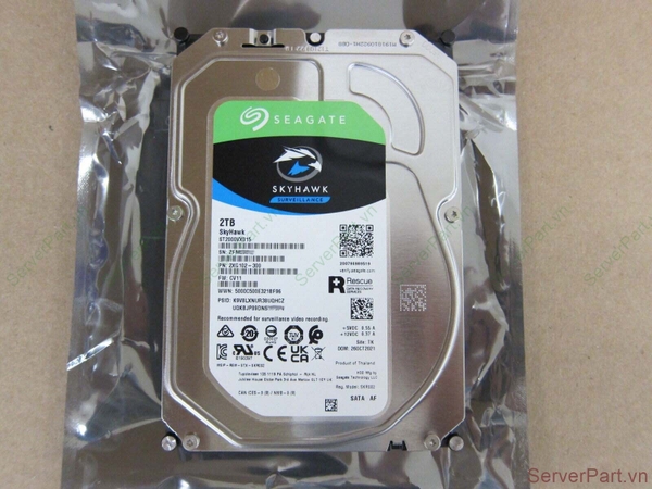 Ổ cứng HDD SATA Seagate 2TB 5.4K 3.5" 6Gbps Skyhawk 256MB Cache ST2000 ...