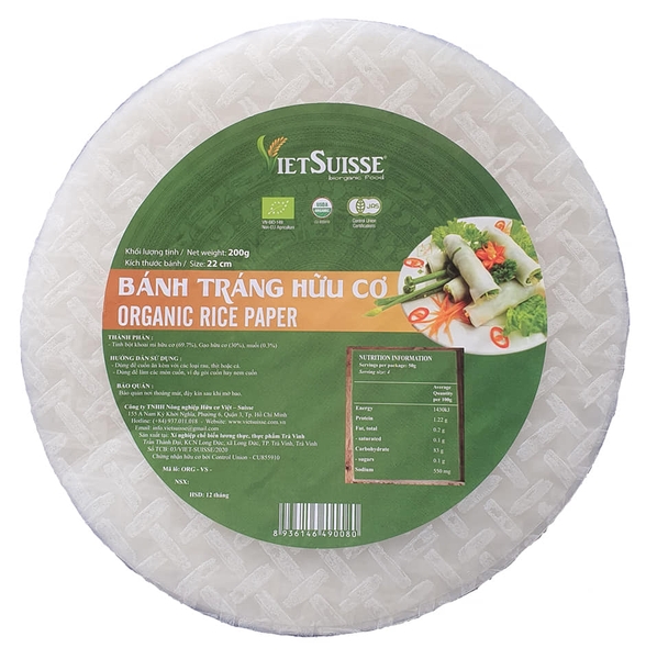 Bánh tráng trắng hữu cơ vietsuisse - Organic360