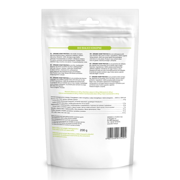 Bột đạm (protein) gai dầu hữu cơ Diet Food 200g Organic Hemp Protein ...