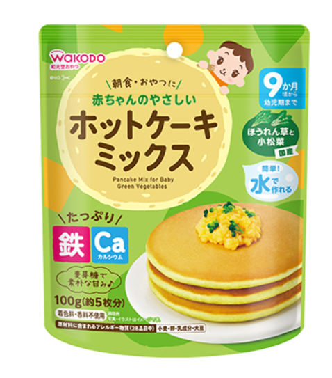 Bột Pancake Làm Bánh WAKODO 9m Vị Rau Bina 100g Spinach Pancake Mix ...