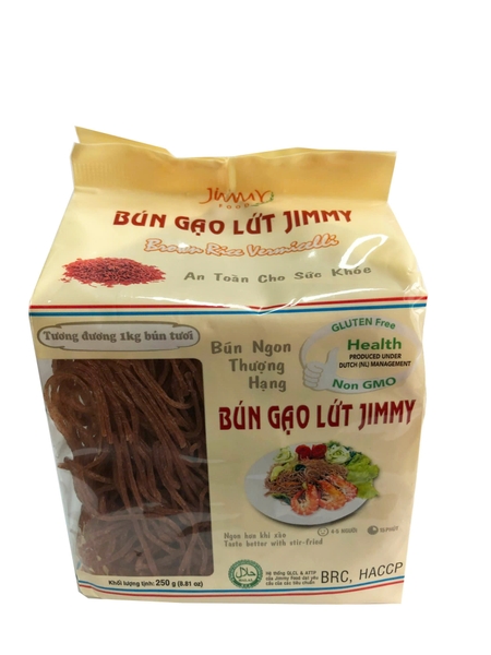 Nửa Thùng 8 Gói Bún Gạo Lứt JIMMY FOOD 250 Gr Brown Rice Vermicelli ...