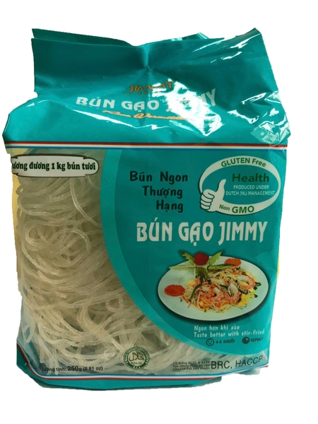 Bún Gạo Trắng JIMMY FOOD Túi 250 Gr Rice Vermicelli - Organic360
