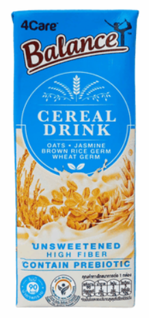 Sữa Hạt Ngũ Cốc Không Đường 4CARE BALANCE 180ml Unsweetened Cereal Milk ...