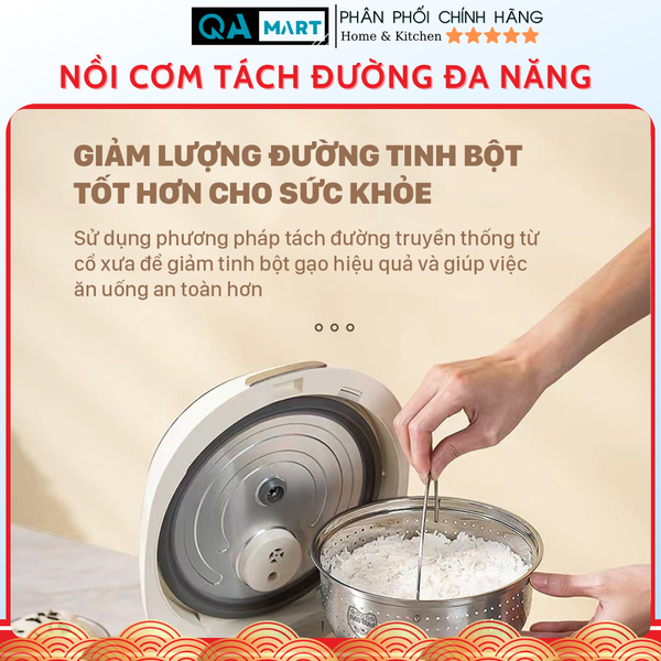 Nồi Cơm Điện Đa Năng - Kiêm Tách Đường - Snapbee RC3000 - Dung Tích ...