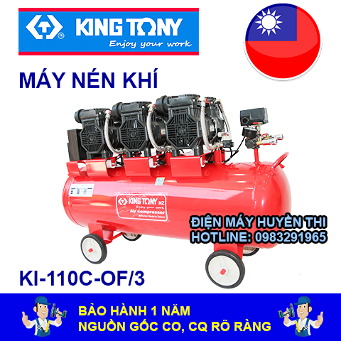 Máy nén khí không dầu KINGTONY KI-110C-OF/3 ĐIỆN MÁY CƠ KHÍ HUYỀN THI