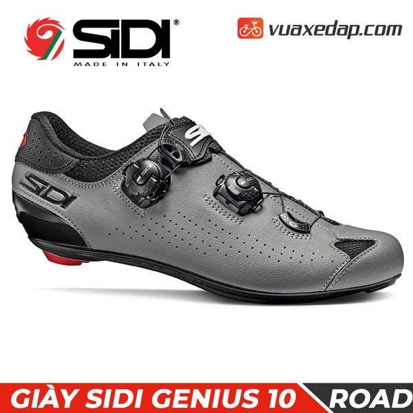 Giày Road Sidi Genius 10 (Grey Black) Made in Italy | Vua Xe Đạp - Xe ...