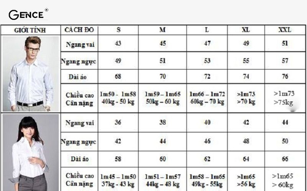 Size L là bao nhiêu kg đối với nam và nữ theo update mới