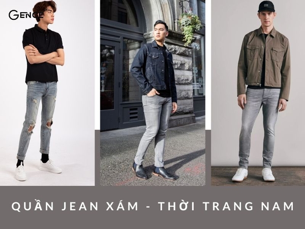 Phối đồ cùng quần jean xám thời trang và lưu ý khi mix-match