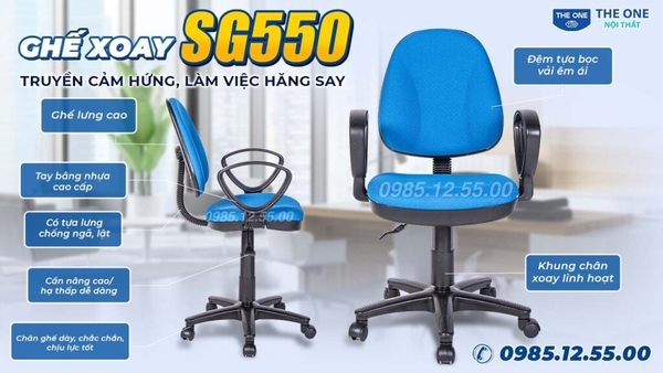 Ghế Xoay Văn Phòng Hòa Phát The One SG550 Giá Rẻ