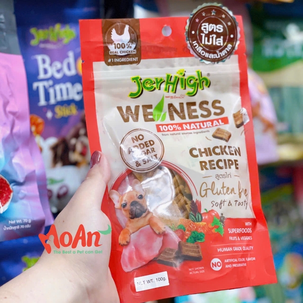 Viên Gà & Rau Củ JerHigh Wellness Chicken 100g MoAnPetShop.com