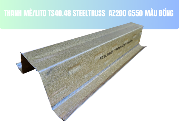 TS40.48-Thanh mè/lito mạ nhôm kẽm nhẹ TS40.48 STEELTRUSS màu vàng AZ200 ...