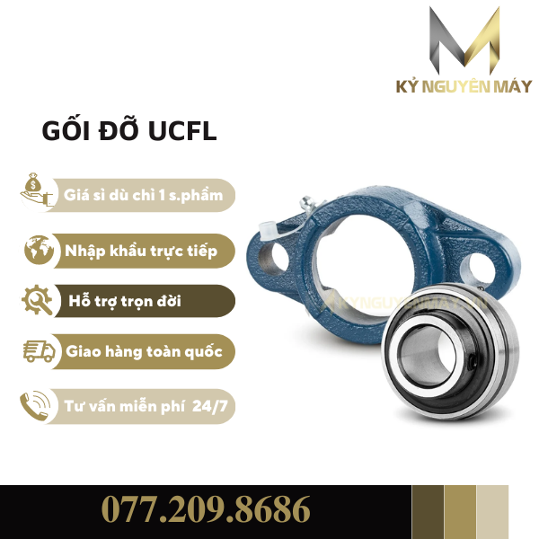 Gối đỡ UCFL | Đầy đủ mẫu mã | ASAHI, FYH, NSK, NTN,...