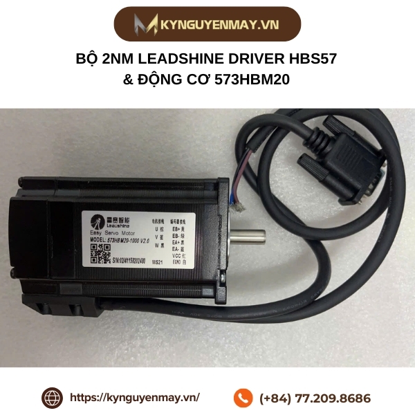 Bộ 2Nm LEADSHINE Driver HBS57 & Động Cơ 573HBM20