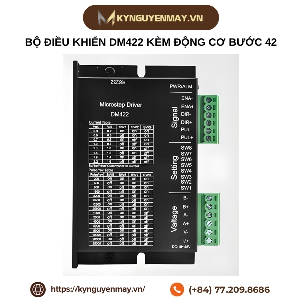 Bộ Điều Khiển DM422 Kèm Động Cơ Bước 42