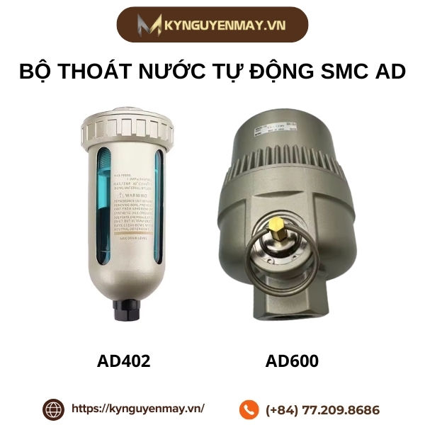 Bộ Thoát Nước Tự Động SMC AD402, AD600 | Giải Pháp Xả Nước Hiệu Quả