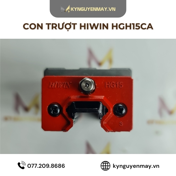 Con Trượt Vuông HIWIN HGH15CA (H15C/ HG15) | Bạc Trượt 61.4x34x28mm