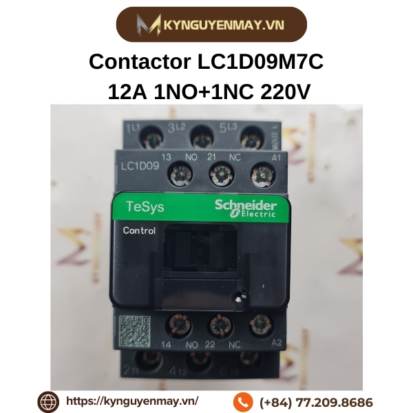 Contactor Schneider LC1D09M7C 12A 1NO+1NC 220V | Chất Lượng Cao