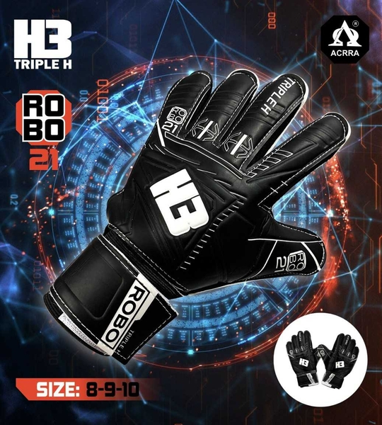 Găng bao tay thủ môn H3 ROBO Đen Thể Thao Uni