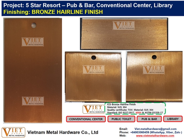 ICD Bronze Hairline Finish SUS 304 - VIETNAM METAL HARDWARE CO., LTD