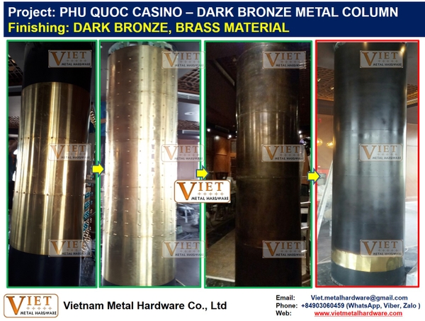 DARK BRONZE METAL COLUMN RESORT - VIETNAM METAL HARDWARE CO., LTD