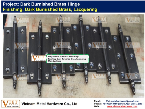 Dark Burnished Brass Hinge - VIETNAM METAL HARDWARE CO., LTD