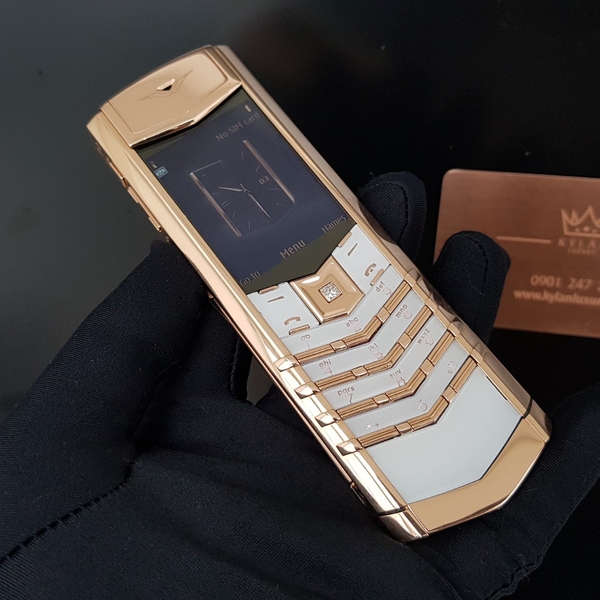 Vertu Signature S White Full Gold Mix Diamond | Kỳ Lân Luxury