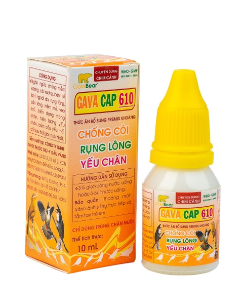 GAVA CAP 610 (10 ML/LỌ) Chim Cảnh | Gấu Vàng