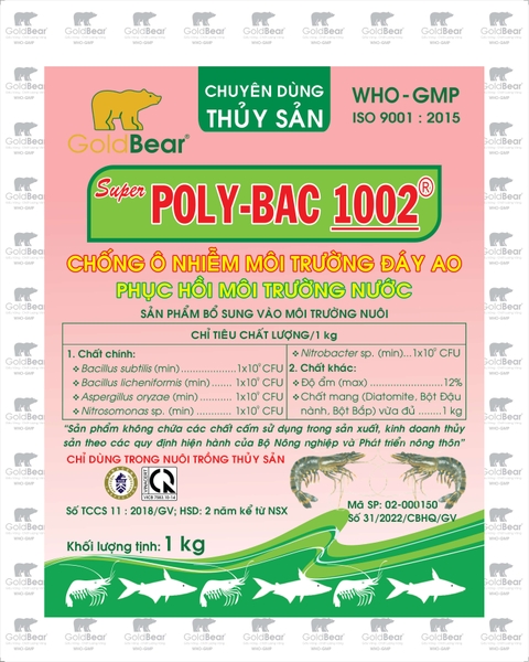 SUPER POLY-BAC 1002 (1 KG/GÓI) HỒNG | Gấu Vàng