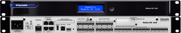 Symetrix Radius NX 12×8 Fixed‑I/O DSP – 12 Mic/Line Inputs, 8 Outputs ...