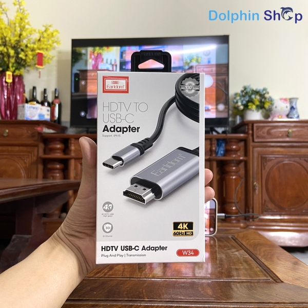 Dây HDMI Type C Earldom W34 Hỗ Trợ Độ Phân Giải 4K Siêu Sắc Nét Cho ...