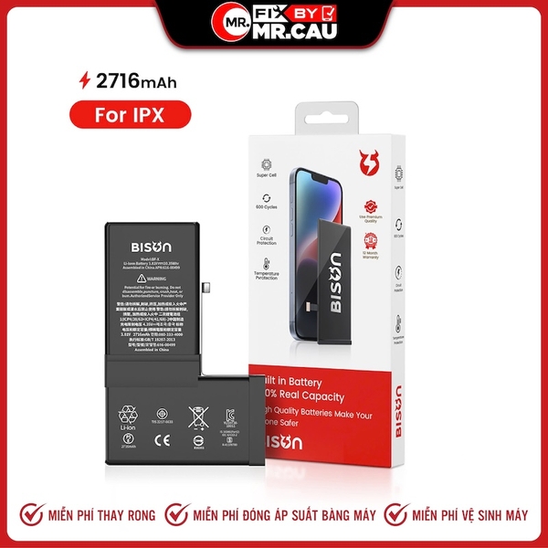 Pin Bison iPhone X Chính Hãng | MR CAU