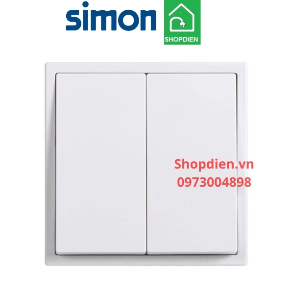 701022 SIMON i7 Công tắc đôi 2 chiều , đảo chiều cầu thang màu trắng ...