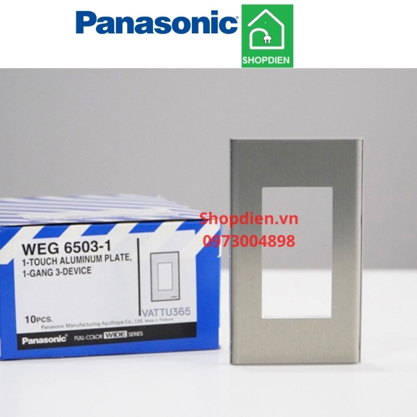 WEG6503-1 Panasonic Mặt kim loại nhôm 3 thiết bị Wide Series Metal ...