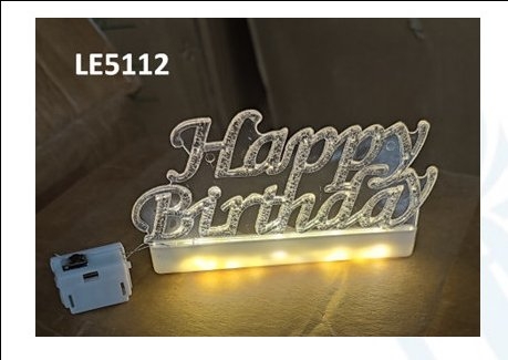 Chữ hpbd Ngang đèn LED