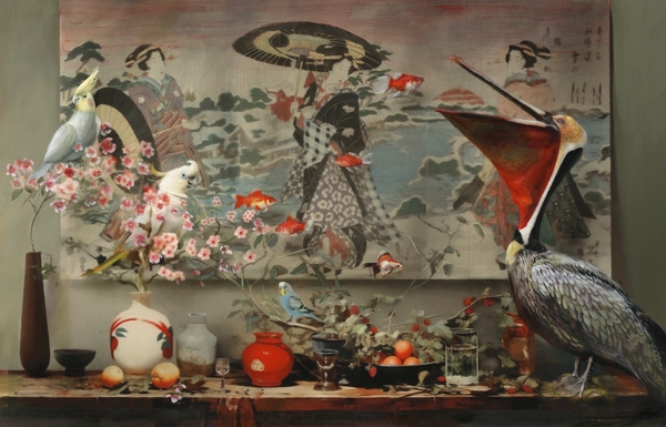 Những chú chim, khỉ và bướm thể hiện sinh động trong các tác phẩm của