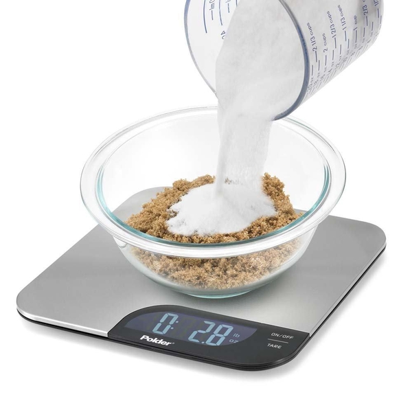 Cân thực phẩm Polder Stainless Steel Kitchen Scale, max 5 kg - Hitech USA