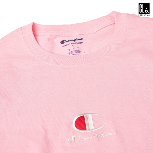 CHAMPION, BASIC LOGO C T-SHIRT - PINK | closess