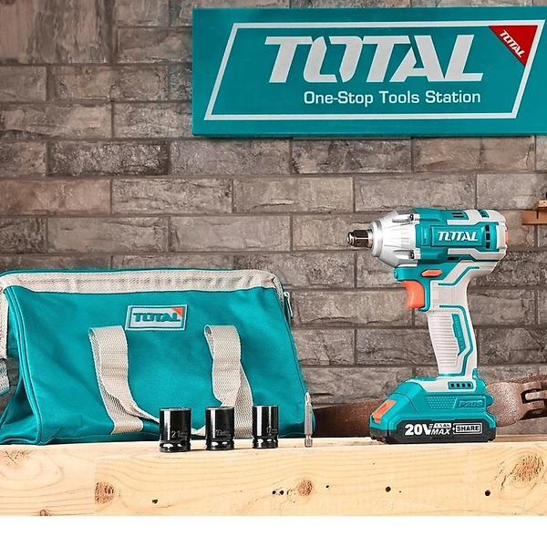 MÁY BẮN BU LÔNG PIN 20V (2 pin 2.0Ah + sạc)TOTAL TIWLI20208 - HÀNG ...