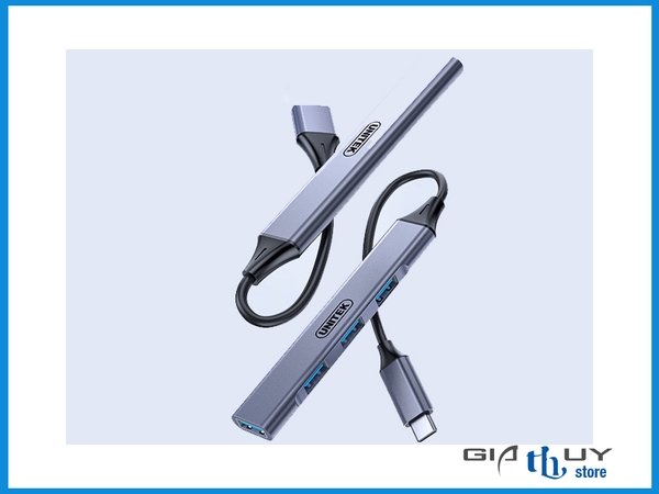 Bộ chia tín hiệu hub type-c-> 3 Usb 2.0 + usb 3.0 H204B unitek. Mua bán laptop cũ mới uy tín giá rẻ