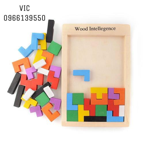 Ghép hình Wood Intelligence Cửa hàng đồ dùng đồ chơi mầm non VIC