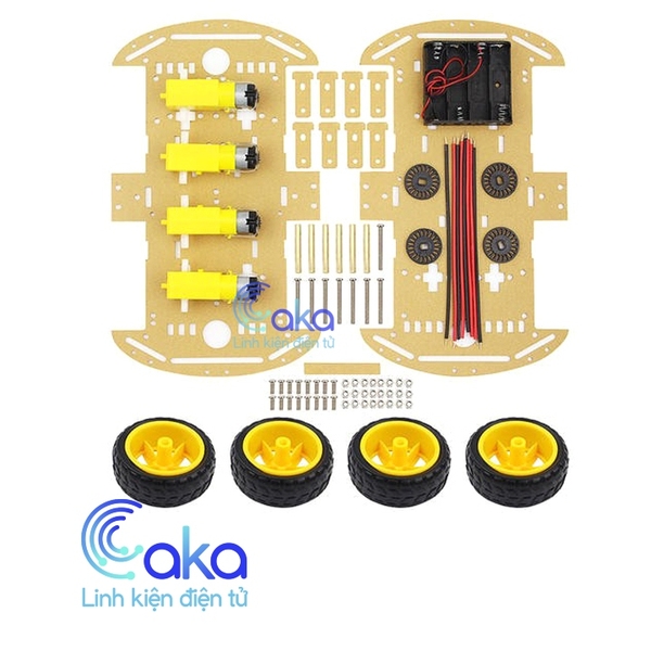 Khung xe robot 4 bánh 2 tầng - Linh Kiện Điện Tử TPHCM - Chuyên cung ...