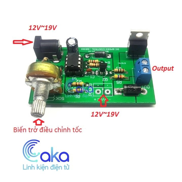 Mạch điều chỉnh tốc độ động cơ 12V 5A - Linh Kiện Điện Tử TPHCM ...