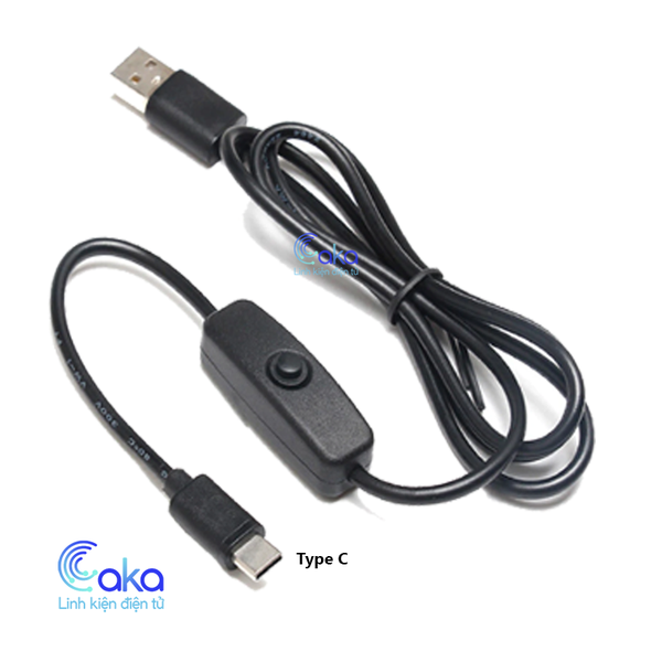 Dây nguồn USB Type C có công tắc cho máy tính nhúng Raspberry Pi 4 ...