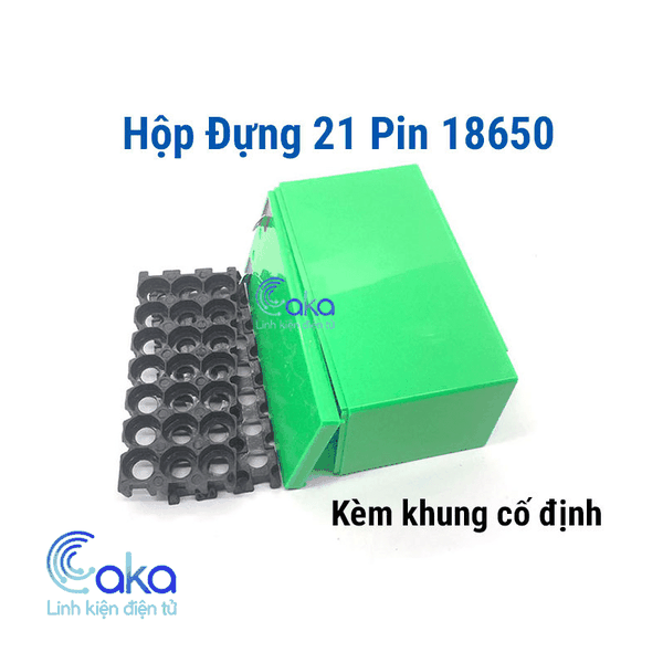 Vỏ bình acquy pin lithium đựng được 21 cell pin 18650 kèm khung giữ pin ...