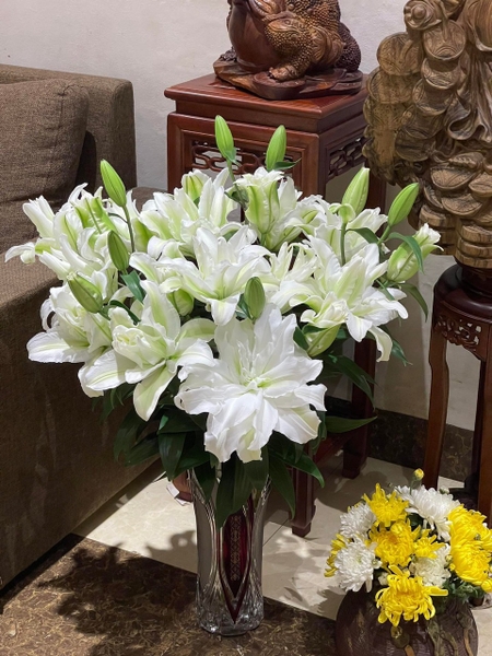 Ly kép trắng aisha (bó 5 cành 3-4 tai hoặc 7 cành tai) - Hoa tươi Mê Linh