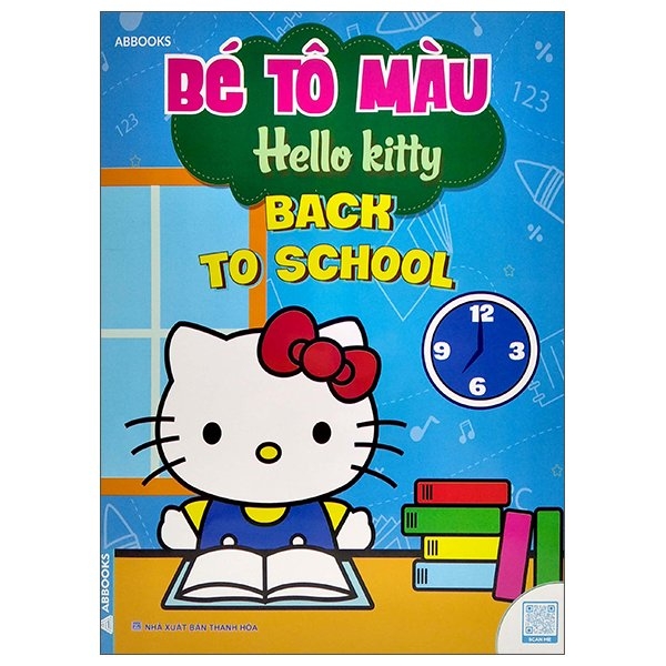 Bé tô màu hello kitty back to school Nhà sách Hồng Bách