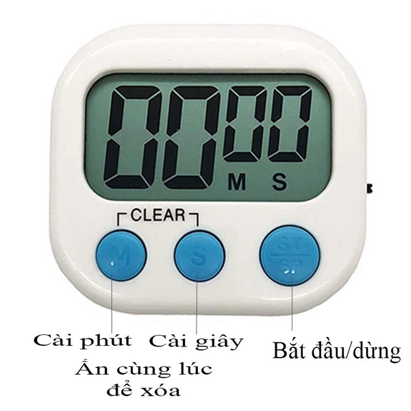 Đồng hồ bấm giờ đếm ngược học tập ️dễ dùng tối đa 99 phút Giá Rẻ – TBESHOP.VN