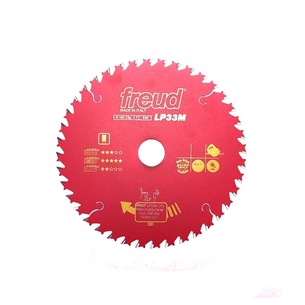 Lưỡi cưa gỗ tự nhiên 182mm, 40 răng, cốt 25.4mm Frued LP33M-CR3